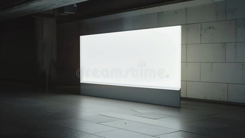 Generative AI Light Box Display with White Blank Space for ...