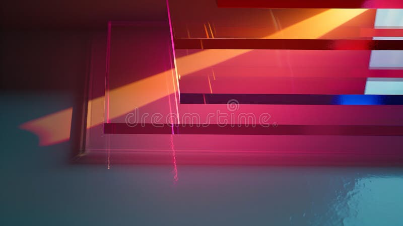 Generative AI Light through Stack of Different Colours Cast Acrylic ...