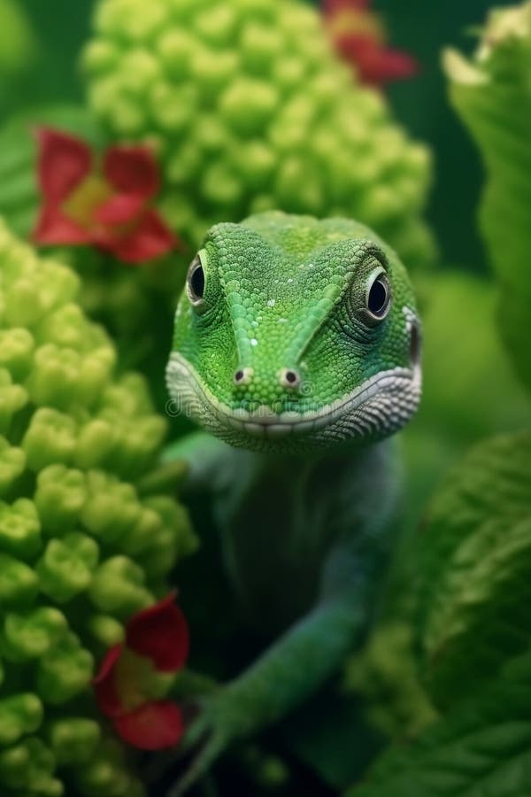 Lizard Shadow on Green Sheet Closeup Macro Lizard 1690444484244 4 Stock ...
