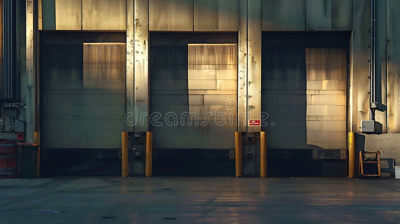 Generative AI Loading Doors of a Warehouse Business Concept. Stock ...
