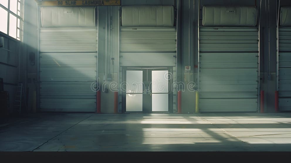 Generative AI Loading Doors of a Warehouse Business Concept. Stock ...