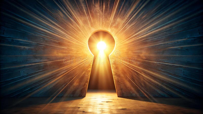 ( 3D Rendering, Illustration ) Light Shining through a Mysterious ...