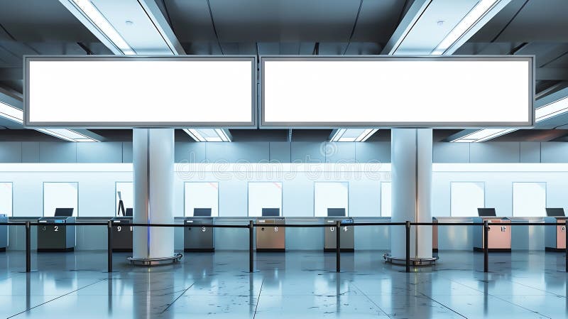 Generative AI a Long Horizontal Empty Advertising Billboard Mockup ...