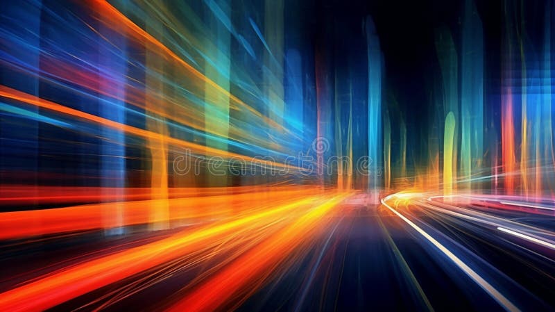 Generative AI, Luminous Rhythms Stock Illustration - Illustration of ...