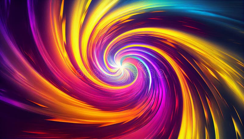 Generative AI, Luminous Vortex: a Whirlwind of Color in an Abstract ...