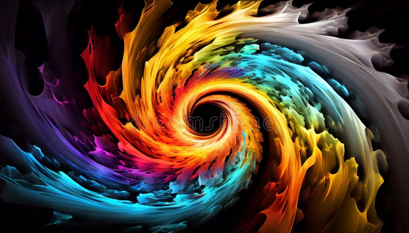 Generative AI, Luminous Vortex: a Whirlwind of Color in an Abstract ...