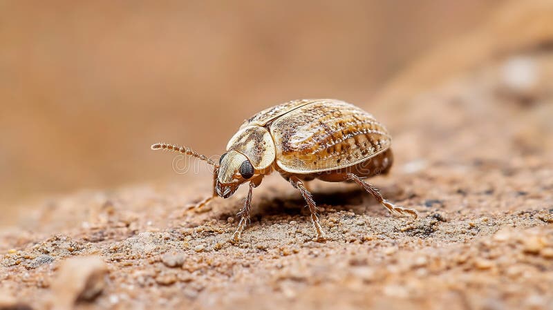 Generative AI Macro Detail of a Terrestrial Beetle on Earthy Surface ...
