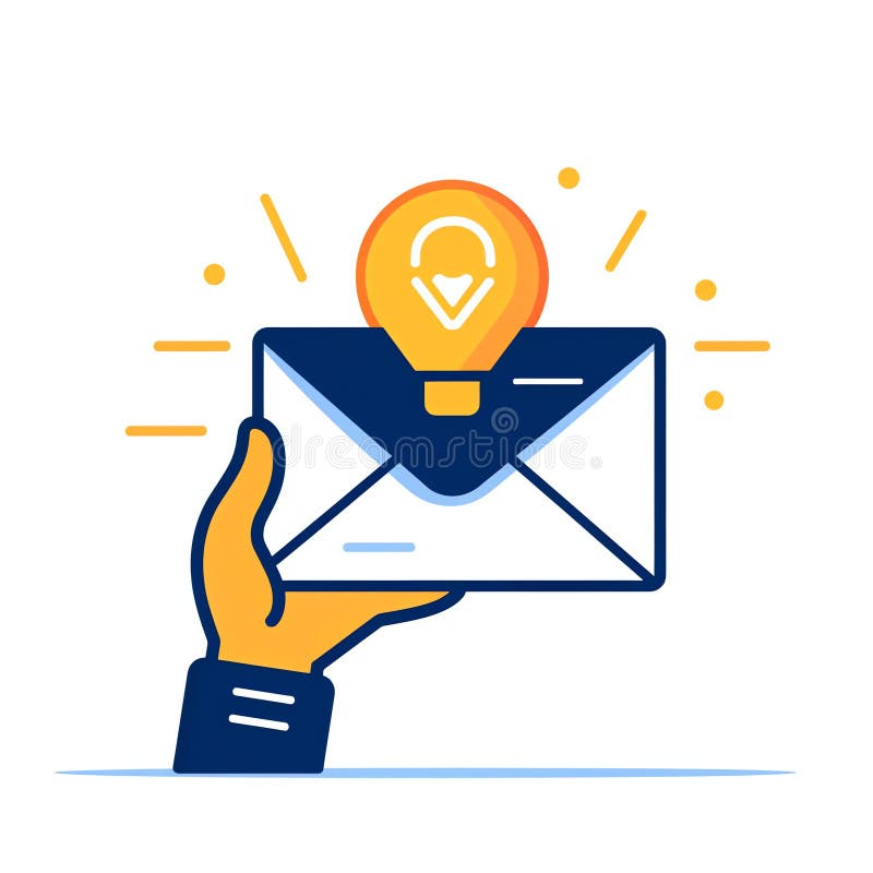 Generative AI Mail Services Concept- Stock Illustration - Illustration ...