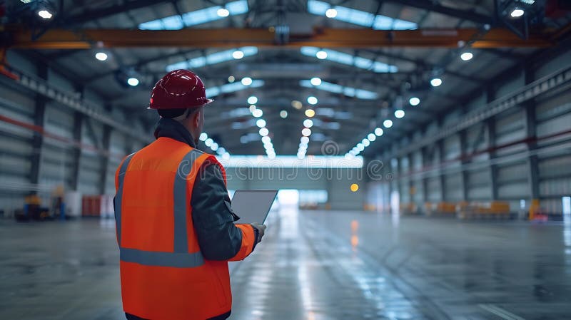 Empty Loading Bay of a Large Warehouse. Modern Logistics Center ...