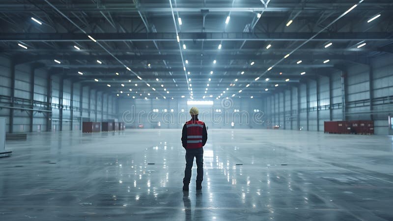 Empty Loading Bay of a Large Warehouse. Modern Logistics Center ...