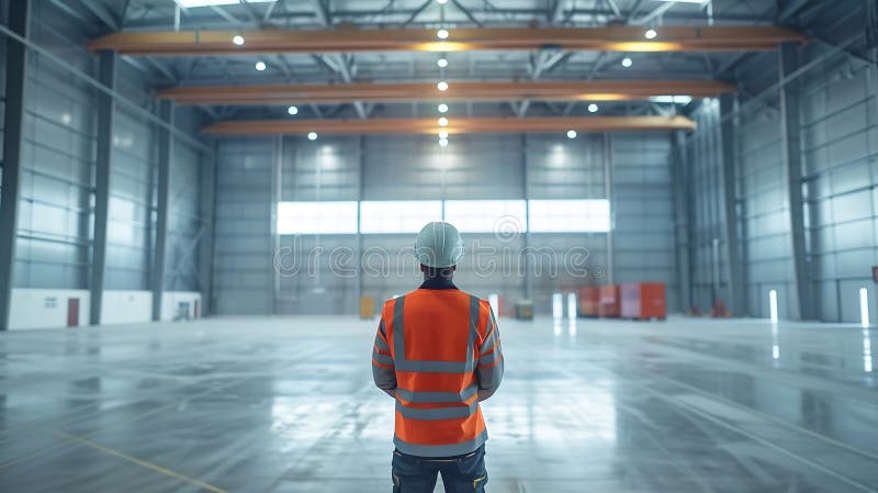 Empty Loading Bay of a Large Warehouse. Modern Logistics Center ...