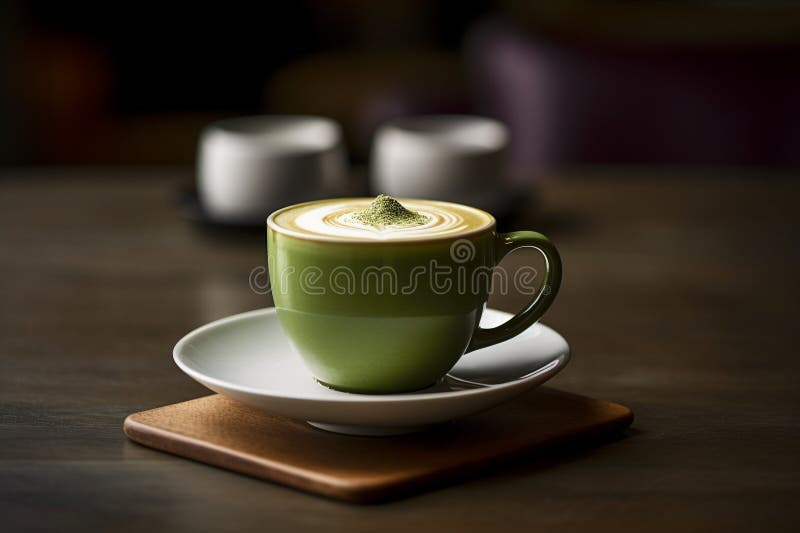 Generative ai. Matcha tea stock illustration. Illustration of food ...