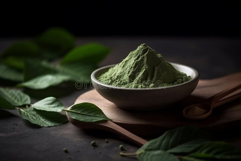 Generative ai. Matcha tea stock illustration. Illustration of powder ...