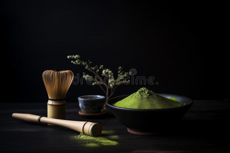 Generative ai. Matcha tea stock illustration. Illustration of latte ...