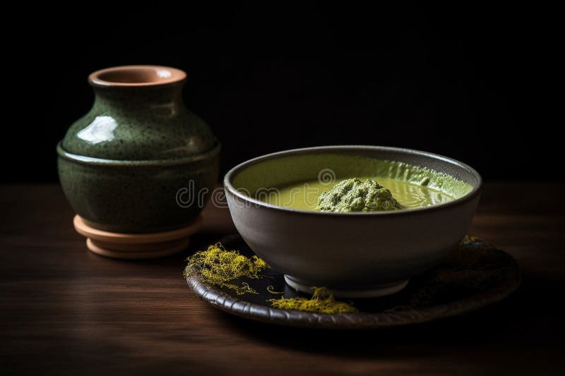 Generative ai. Matcha tea stock illustration. Illustration of beverage ...