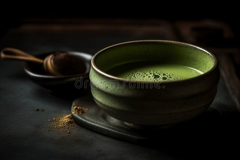 Generative ai. Matcha tea stock illustration. Illustration of beverage ...