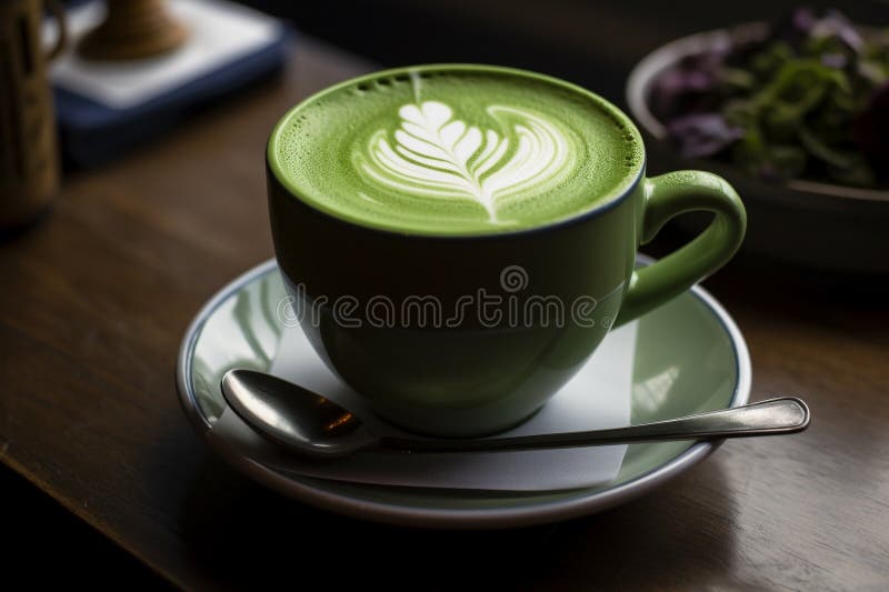 Generative ai. Matcha tea stock illustration. Illustration of japan ...