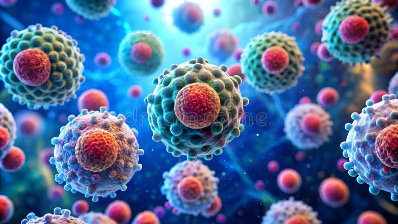 A Microscopic Image of Beta Cells Stock Illustration - Illustration of ...