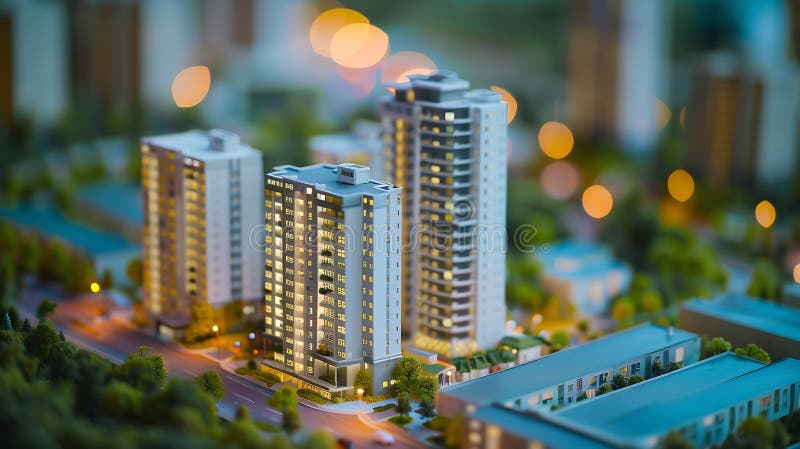 Miniature City Table Layout Block Residential Building Stock Photos ...