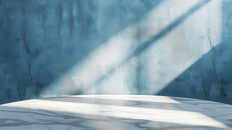 Generative AI Minimal White Marble Table Corner with Light Beam Shadow ...
