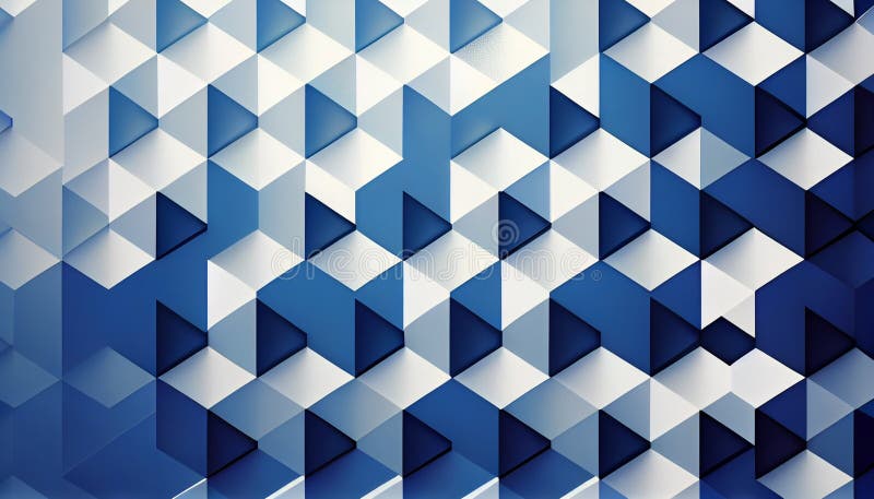 Generative AI, Minimalist Blue and White Geometric Gradient Pattern ...