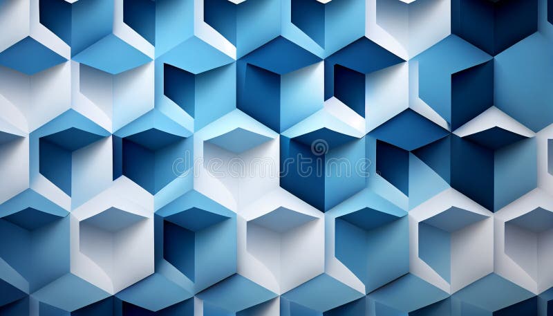 Generative AI, Minimalist Blue and White Geometric Gradient Pattern ...