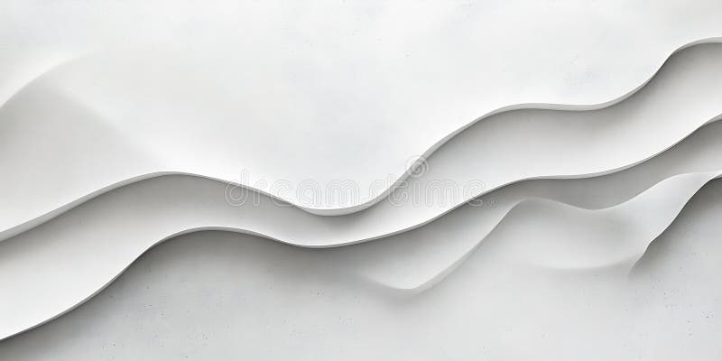 Generative AI Minimalist White Wavy Abstract Background with Subtle ...