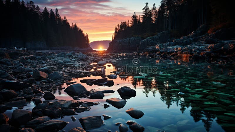 Reflection Ponds Stock Illustrations – 243 Reflection Ponds Stock ...