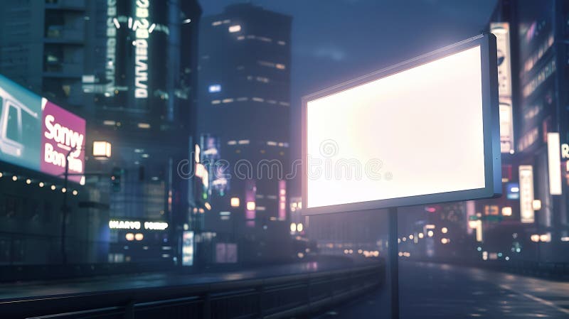 Generative Ai Mock Up Screen Background For Various Billboards And Information Mockup Realistic