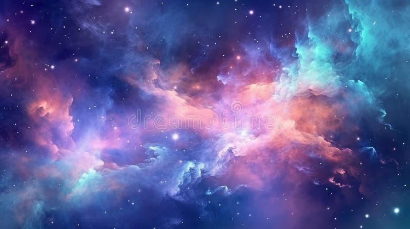 Generative AI, a Nebula or Galaxy Theme for a Space or Science-oriented ...
