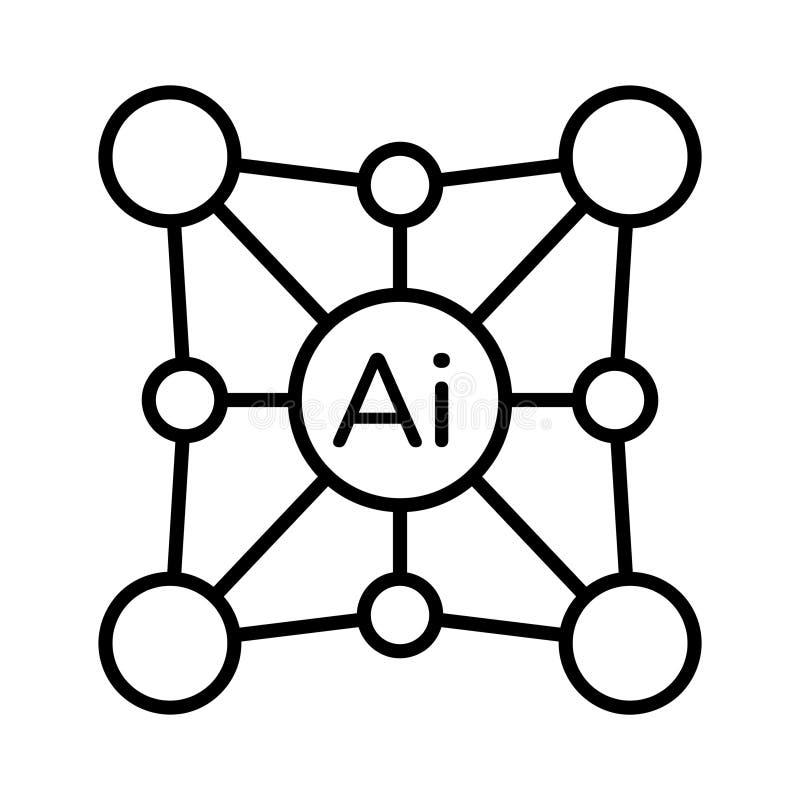 Generative AI network icon stock illustration. Illustration of future ...