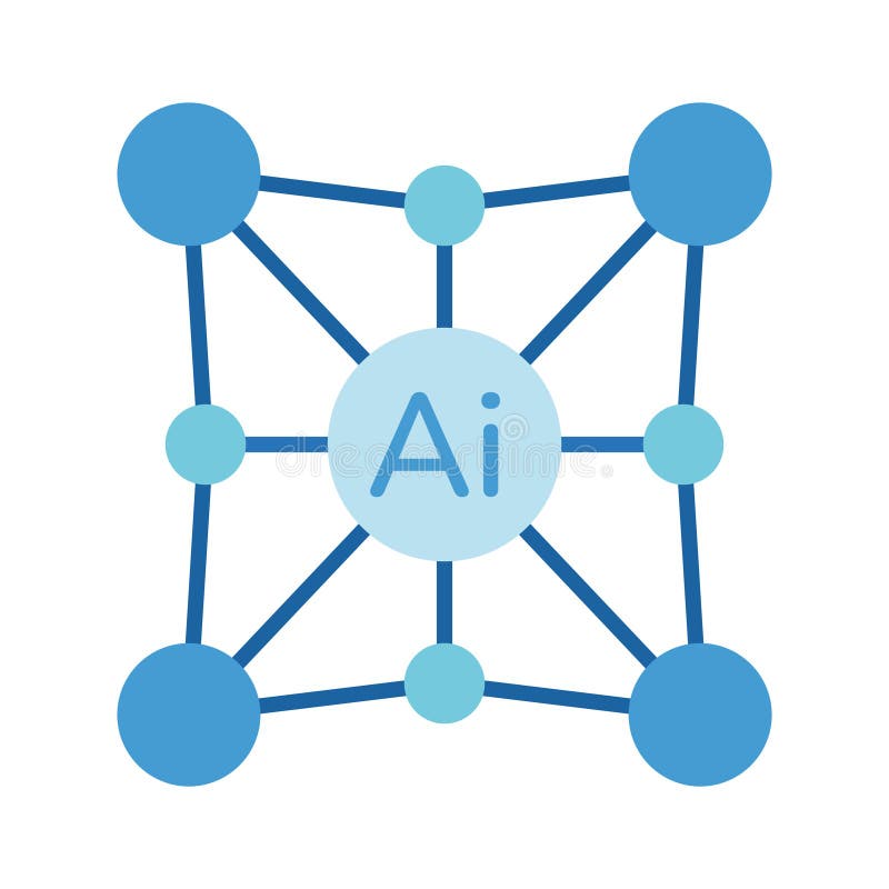 Generative AI network icon stock illustration. Illustration of isolated ...