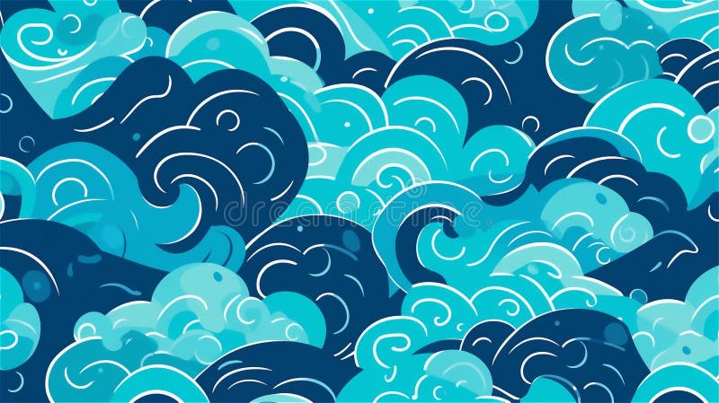 Generative AI, Oceanic Dreams - an Abstract Background Pattern Stock ...