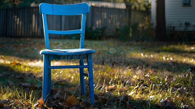 Generative AI the Old Blue Chair Left in the Backyard Business Concept ...