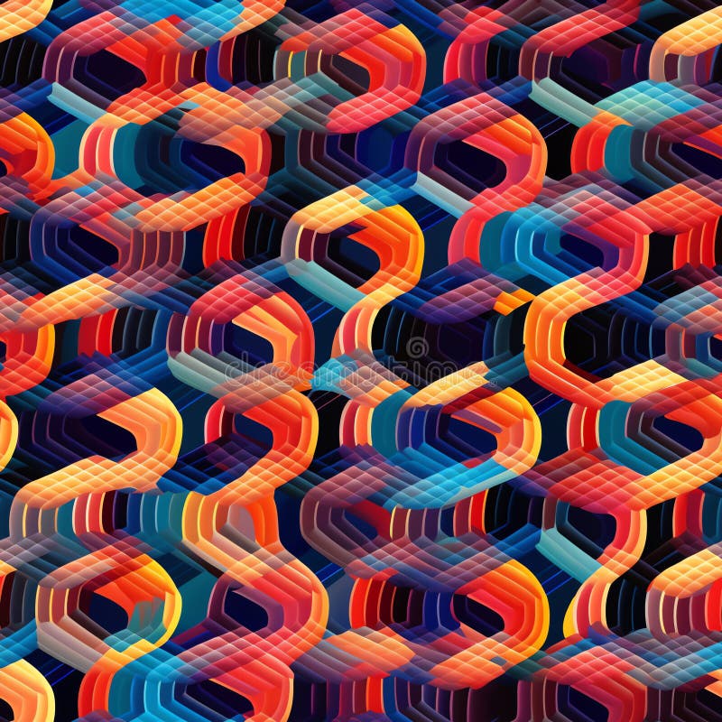 Generative AI Optical Pattern- Stock Illustration - Illustration of generative, orange: 280311175