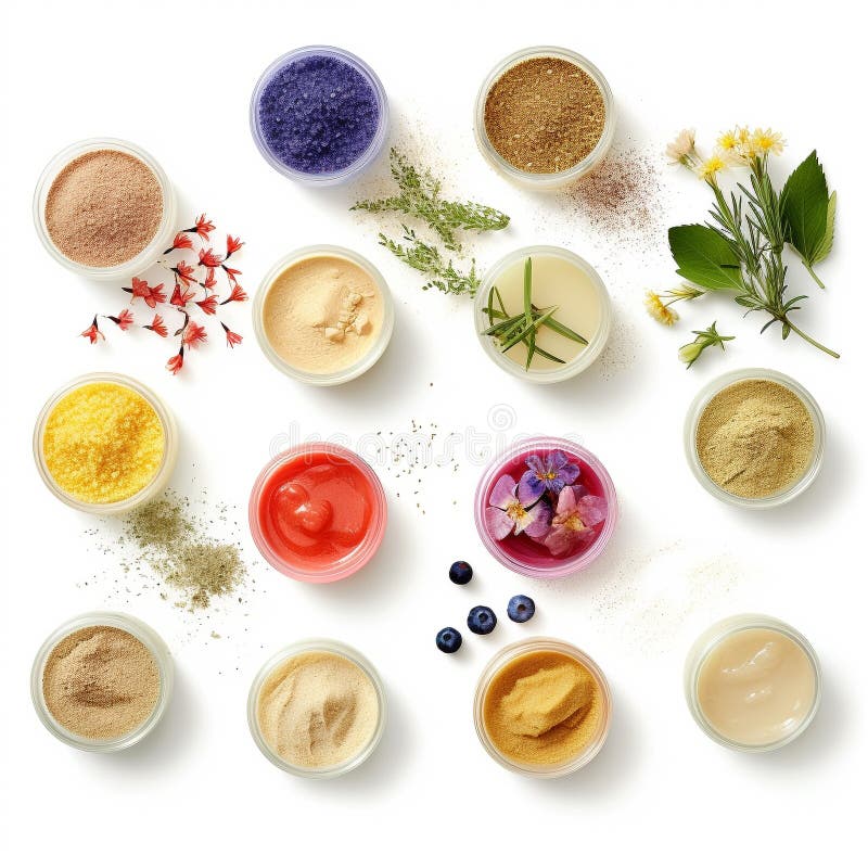 Generative AI. Organic Ingredients for Cosmetics Skin Stock Photo ...
