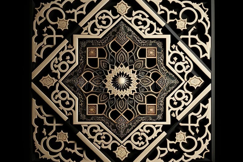 Generative AI of Ornate Islamic Pattern Concept for Oriental Texture ...