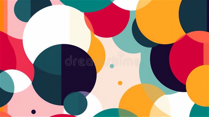 Generative AI, Overlapping Circles - a Colorful Abstract Pattern Stock ...