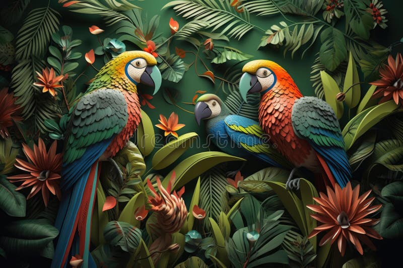 Mural Parrot Stock Illustrations – 126 Mural Parrot Stock Illustrations ...
