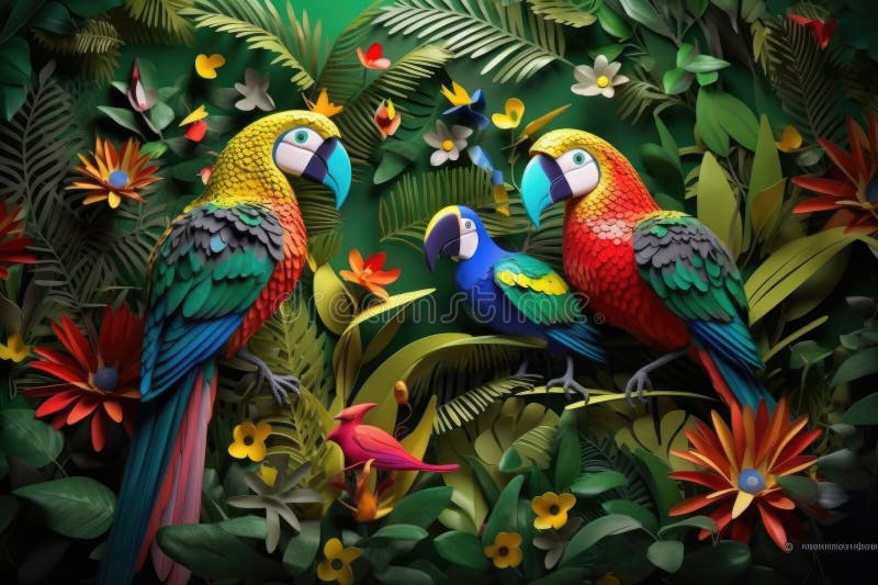 Mural Parrot Stock Illustrations – 126 Mural Parrot Stock Illustrations ...
