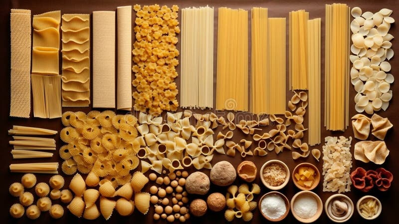 Pasta Assorted Set of Different Types of Paste 1690449488749 2 Stock ...