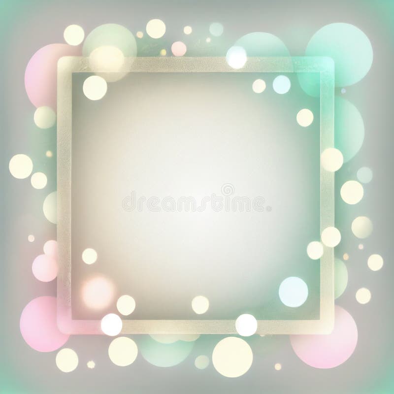 Generative AI, Pastel Dreams: Soft Bokeh Frame for a Calm Aesthetic ...