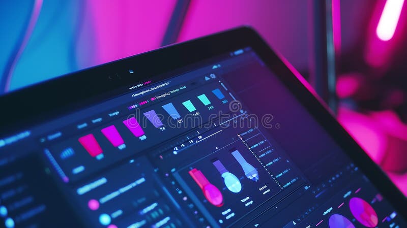 Generative AI Photo Editor User Interface on Tablet Computer Business ...