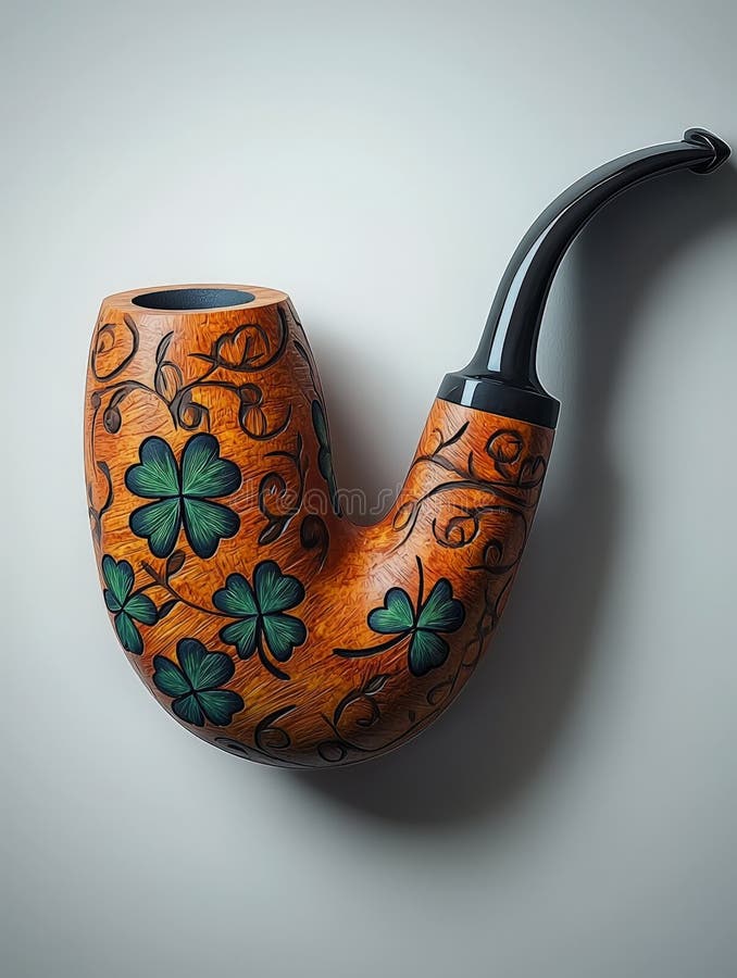 Pipe with a Colorful Painted Design and Intricate Patterns for Artistic ...