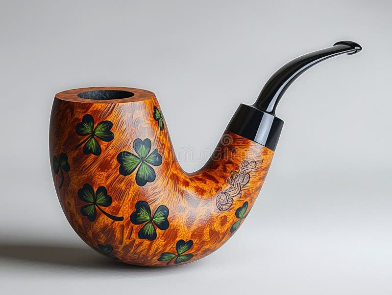 Pipe Featuring a Detailed Pattern of Clover Leaves on Its Surface for ...