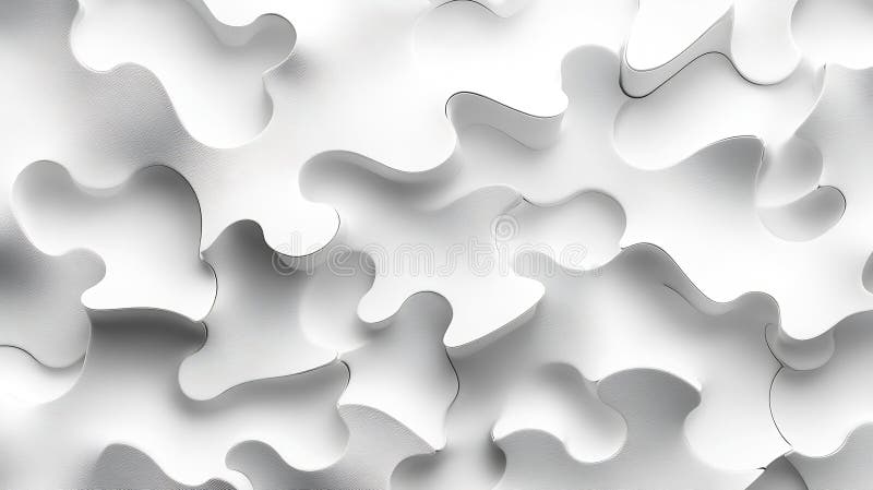 Generative AI Plain White Radial Jigsaw Puzzle Solved Abstract Texture ...