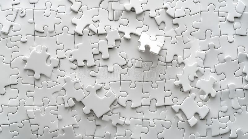 Generative AI Plain White Radial Jigsaw Puzzle Solved Abstract Texture ...