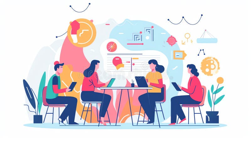 Generative AI Planning Schedule Concept with- Stock Illustration ...