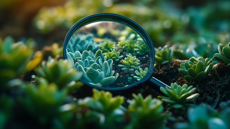 Generative AI Plants Focused by a Magnifying Glass Concept of Caring ...