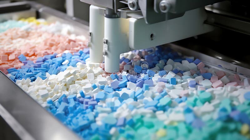 921_Plastic_granulate_in_3 stock illustration. Illustration of ...